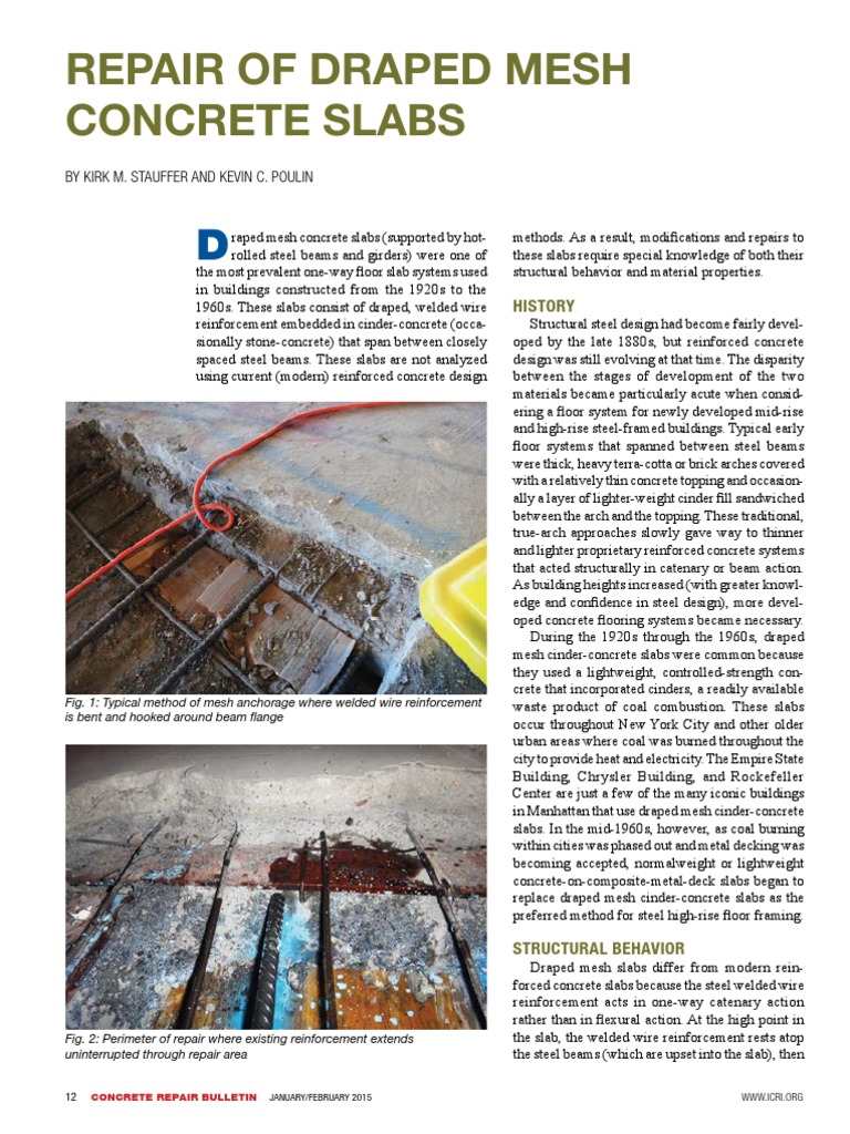 Concrete Slab Repair | PDF | Corrosion | Concrete