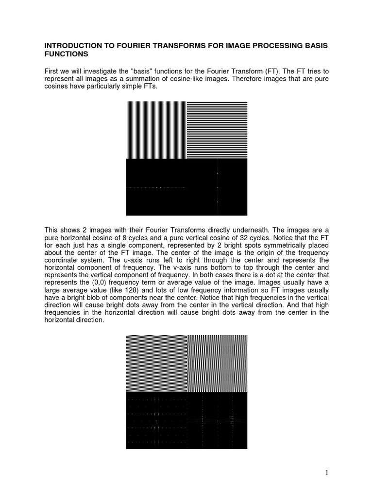 Fourier Transforms For Image Processing Fourier Transform Fast Fourier Transform 