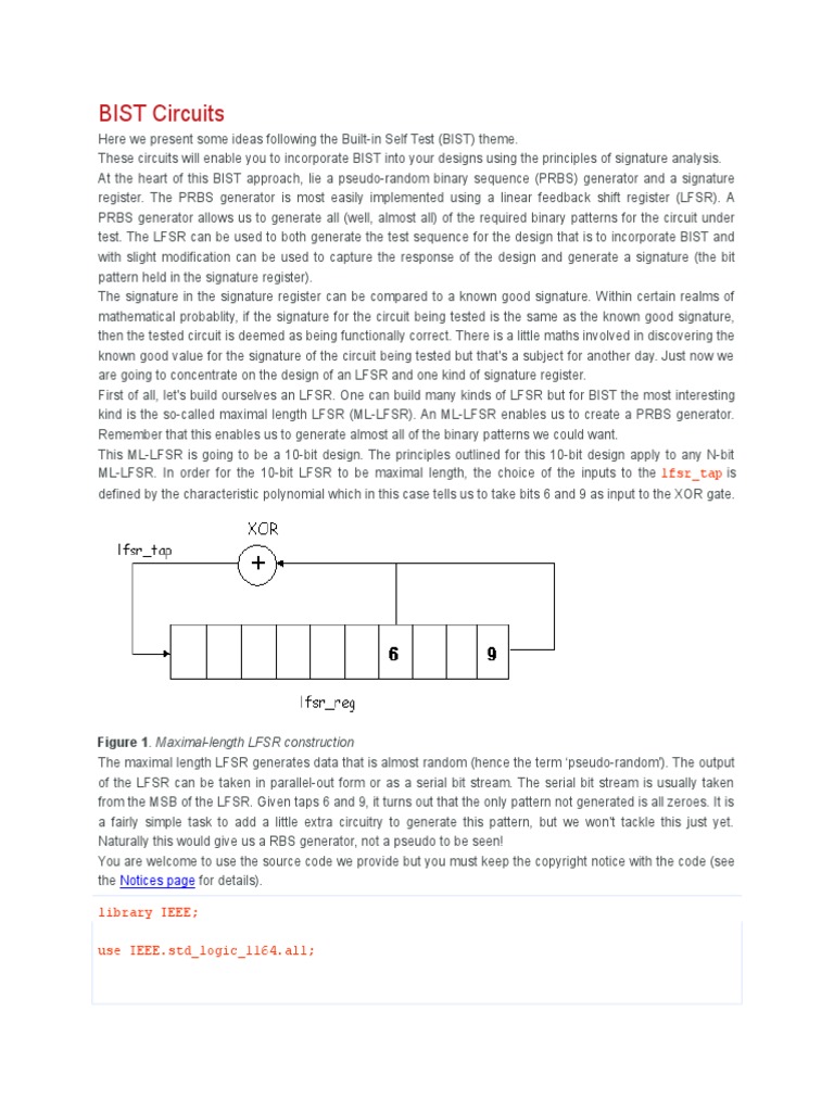 BIST Circuits | PDF | Areas Of Computer Science | Computing