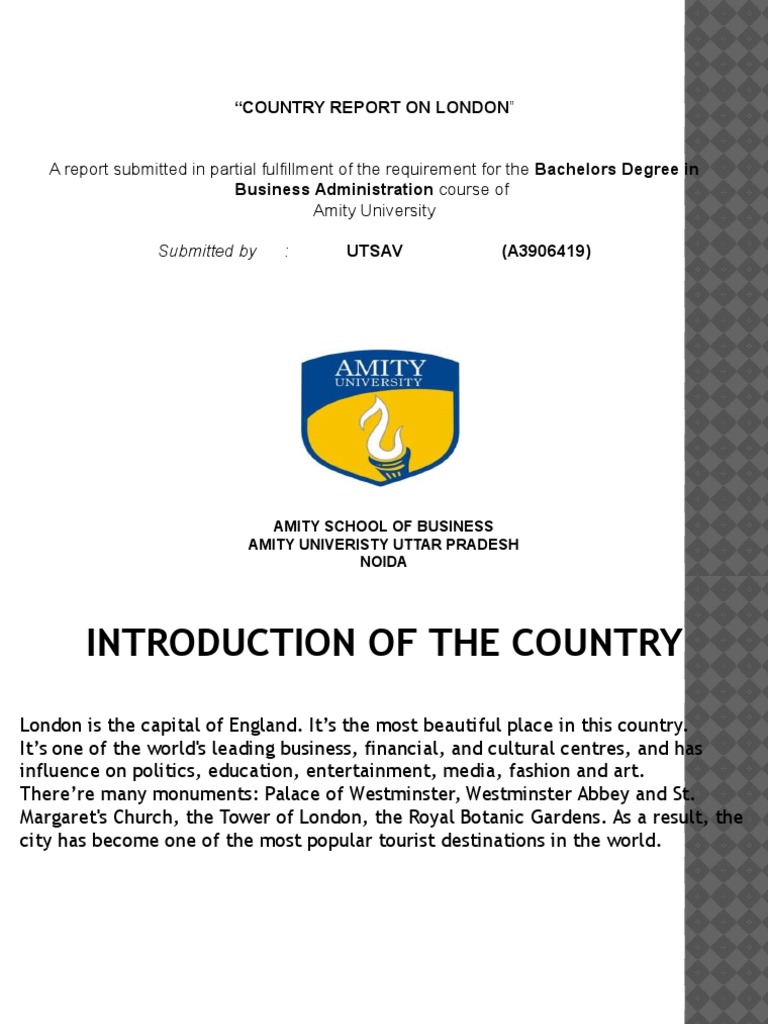 Country Report On London | PDF | Palace Of Westminster | London