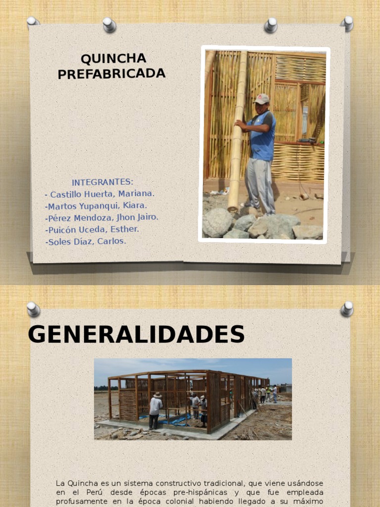 Quincha Prefabricada: Materiales y Construcción | PDF | Fundación ...