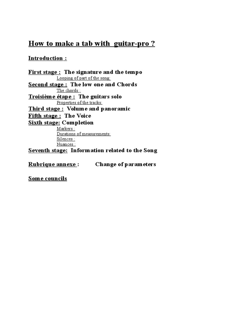 How To Make A Tab Using GP | PDF | Guitars | Chord (Music)