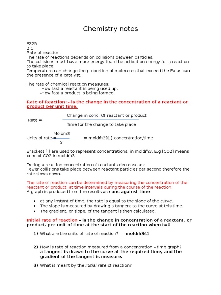 Understanding Reaction Rates: Measuring, Calculating, and Determining ...