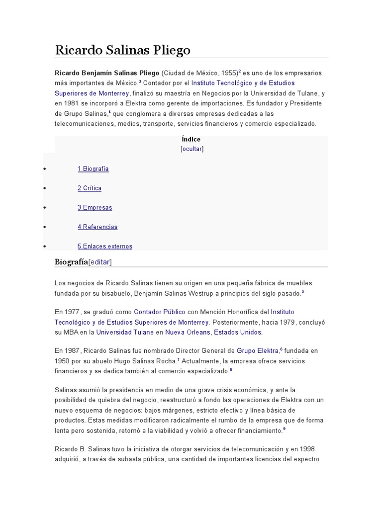Ricardo Salinas Pliego | PDF | Empresas | Science