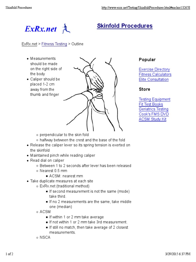 Skinfold Procedures | Arm | Anatomical Terms Of Location