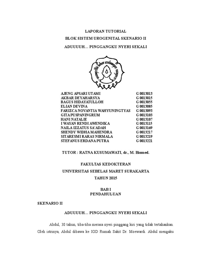 Tutorial Sistem Urogenital | PDF