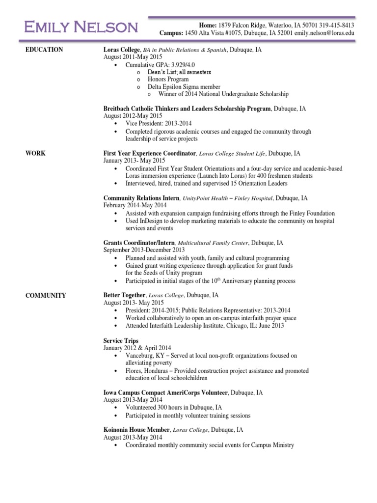Nelson Resume Portfolio | PDF