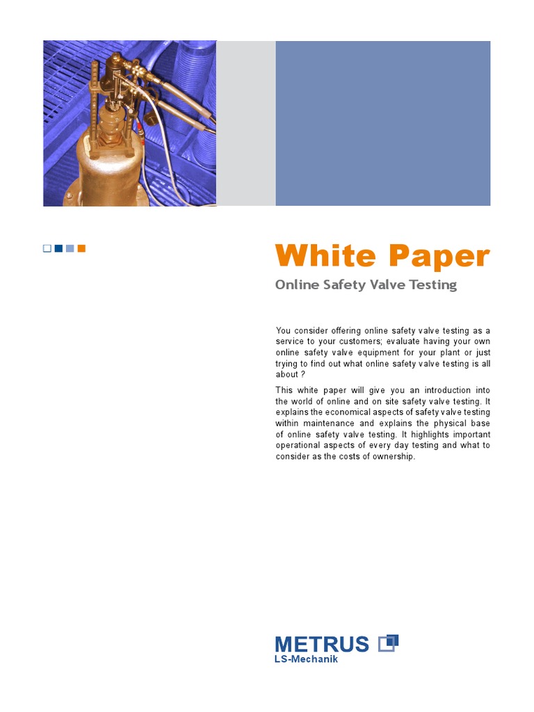 WP Online Safety Valve Testing 04.2008 PDF | PDF | Valve | Safety