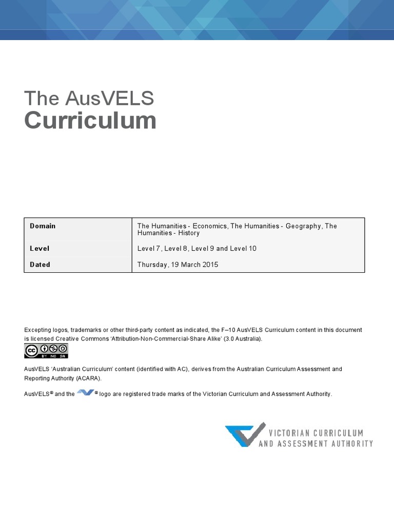 Ausvels | PDF | Economics | Curriculum