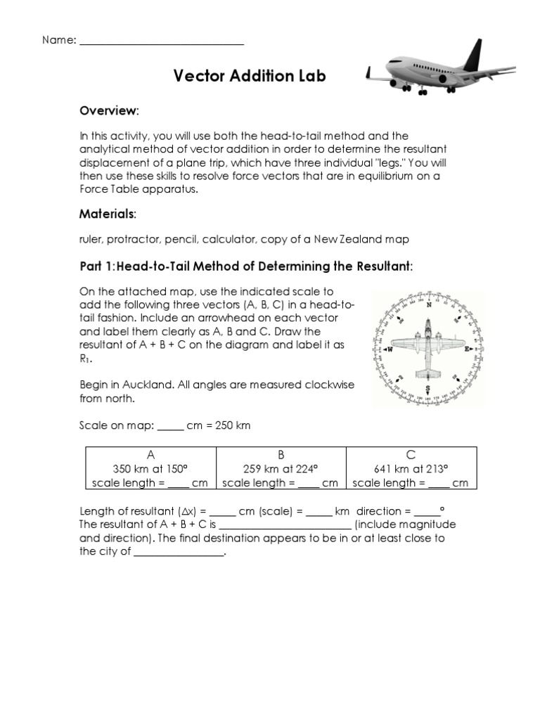 Addition of Vectors Lab | PDF | Force | Euclidean Vector