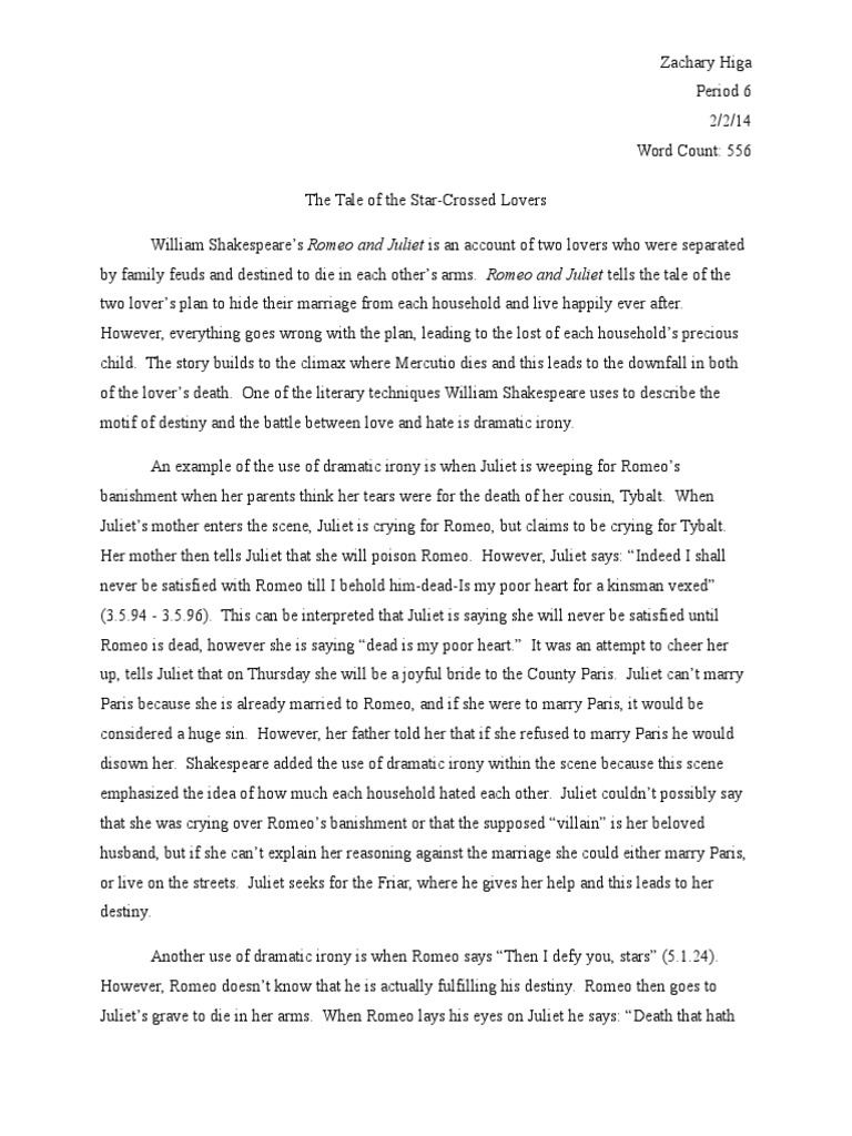 The Tale of The Star-Crossed Lovers | PDF | Juliet | Romeo And Juliet