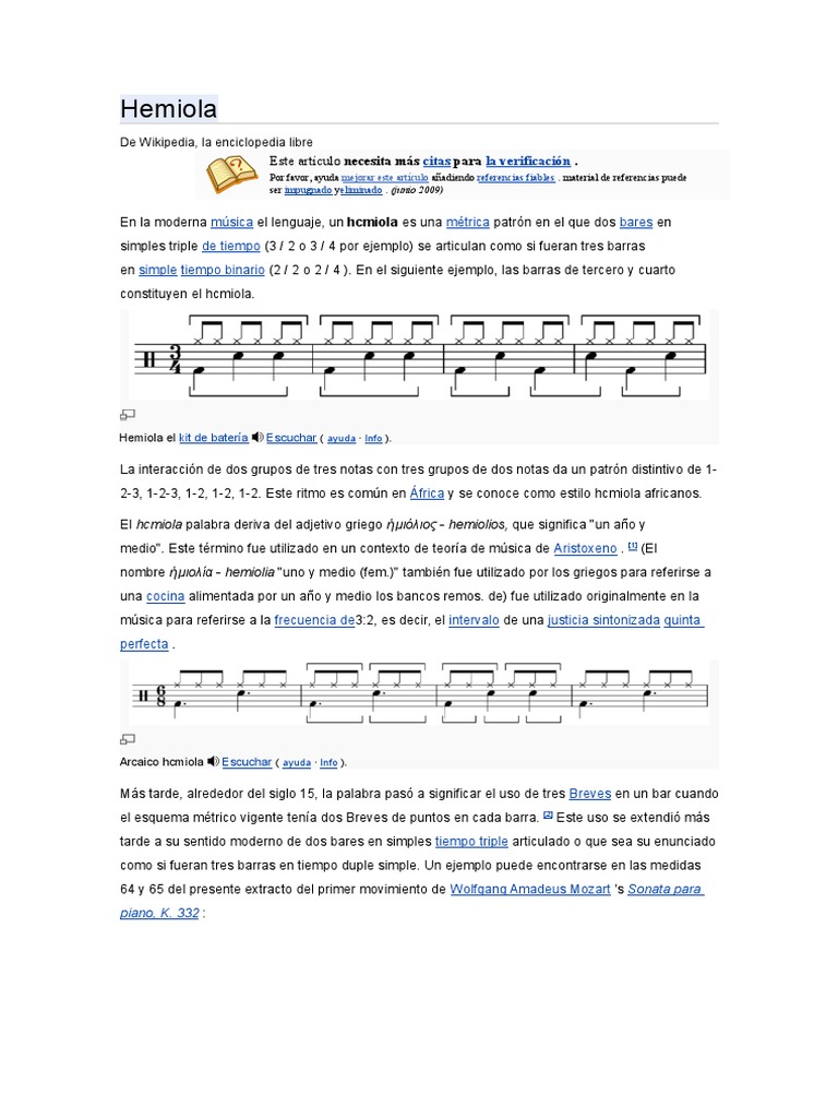 Hemiola | PDF | Ritmo | Entretenimiento