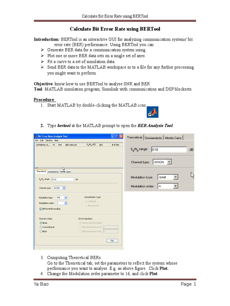 MATLAB BERTool | PDF | Forward Error Correction | Matlab