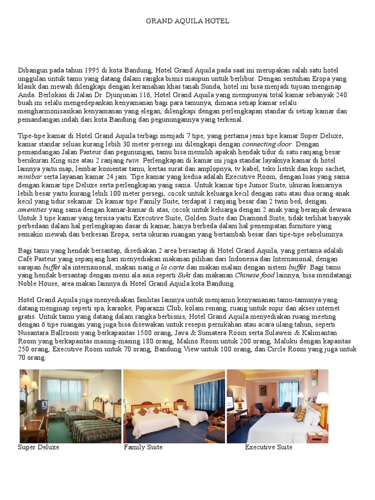 Grand Aquila Hotel | PDF