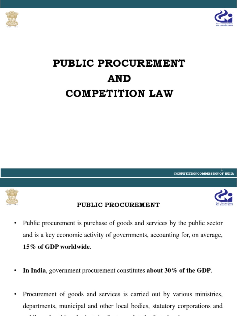 Public Procurement and Competition Law | PDF | Procurement | Competition