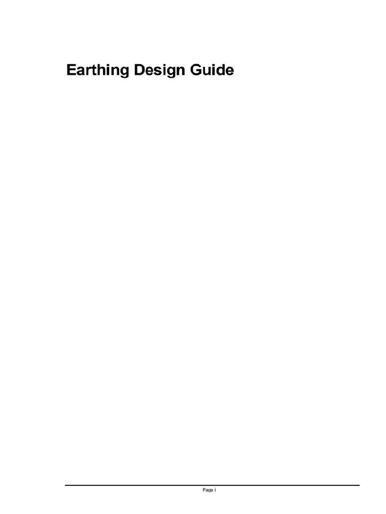 Earthing Design Guide | PDF