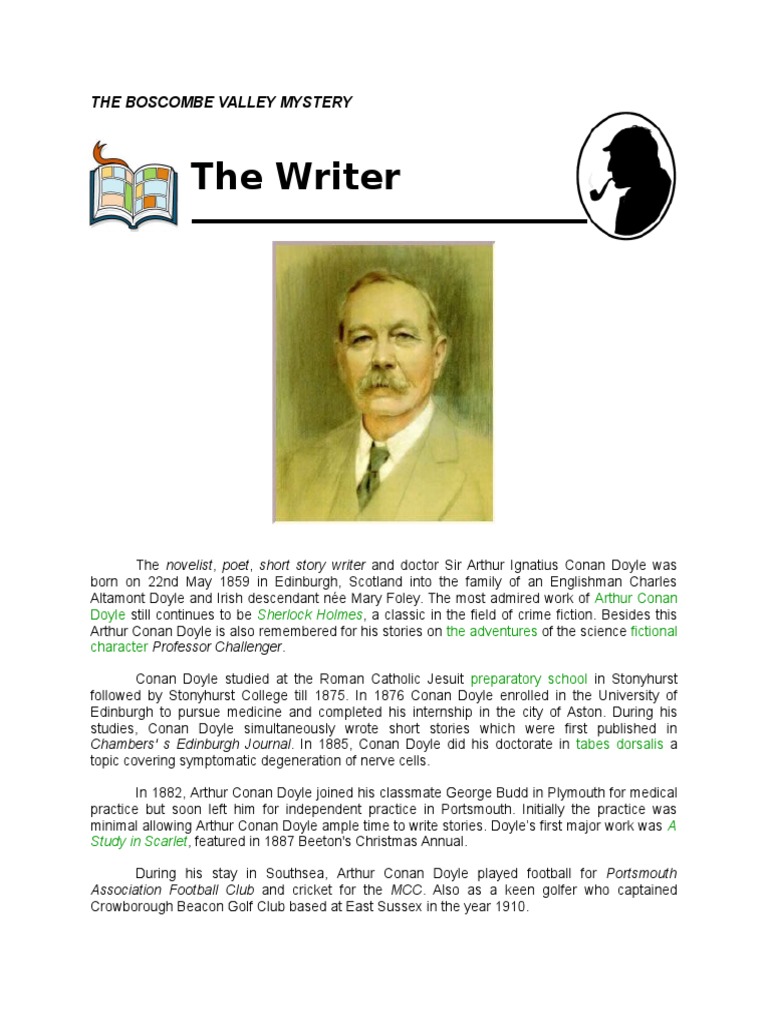 The Boscombe Valley Mystery STD | PDF | Arthur Conan Doyle | Sherlock ...