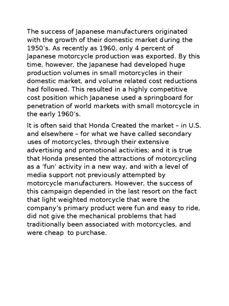 Honda | PDF | Honda | Strategic Management