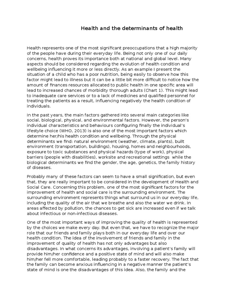 Understanding Health Determinants | PDF | Public Health | Well Being
