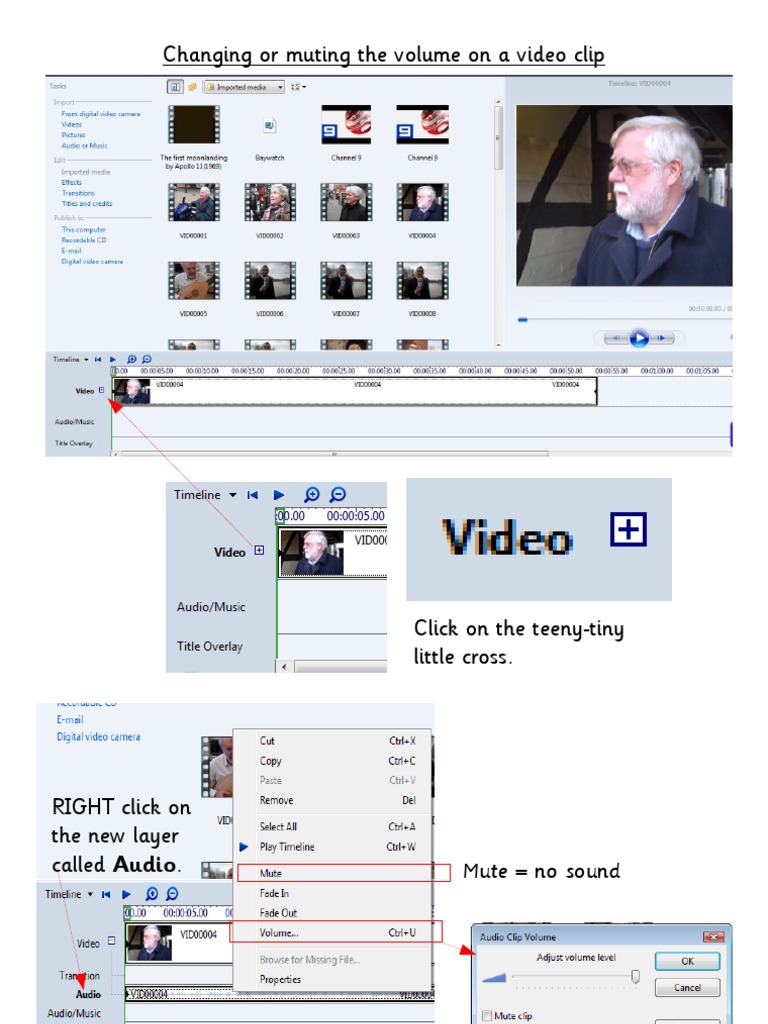 Video Clip Volume Control Guide | PDF