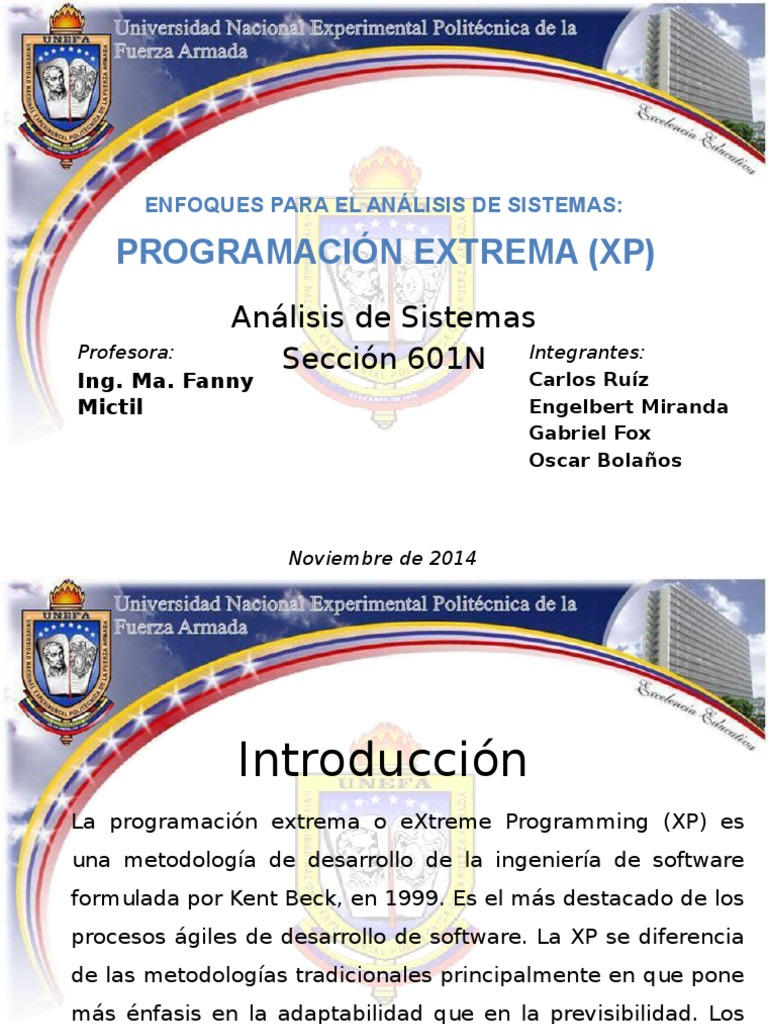 Programación Extrema XP | PDF | Desarrollo de software | Ingeniería de ...