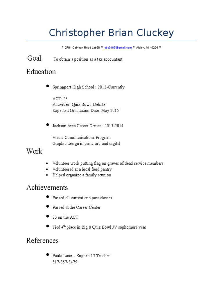 Resume Rough Draft | PDF | Career & Growth