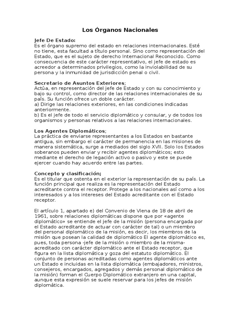 Relaciones Pacificas Internacionales | PDF | Diplomacia | Misión ...