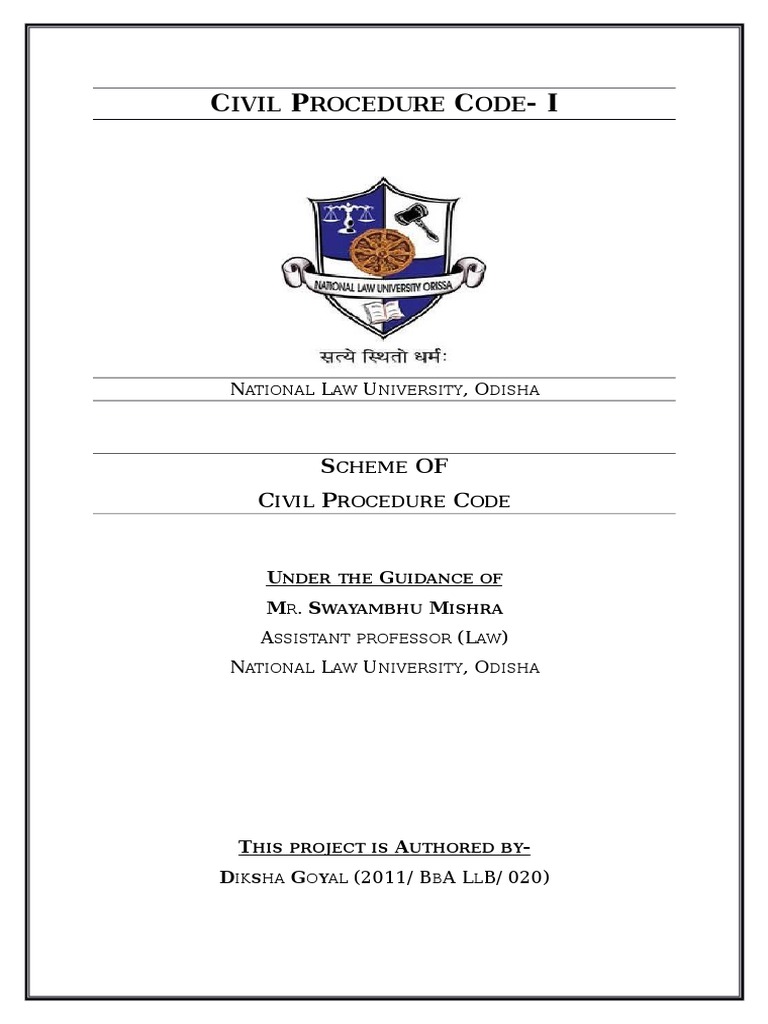 Scheme of Civil Procedure Code | PDF | Pleading | Joinder