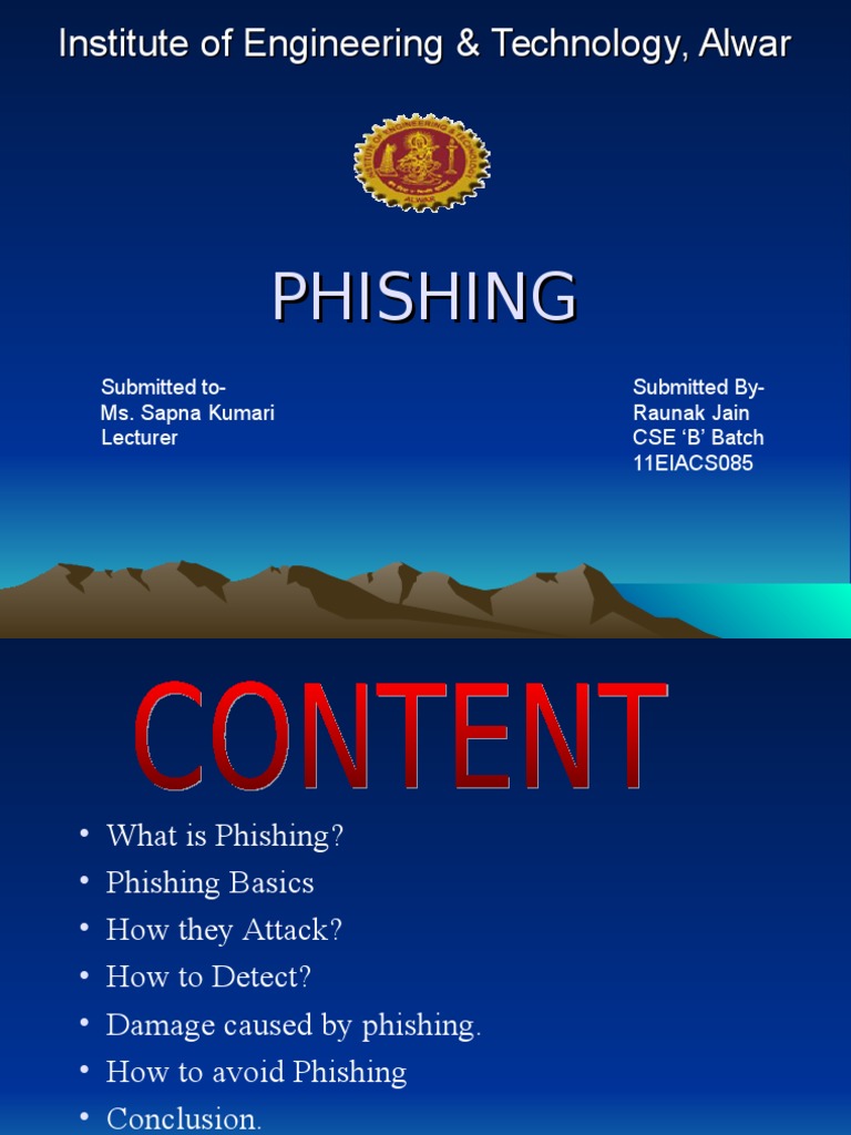 Phishing Ppt | Phishing | Applications Of Cryptography