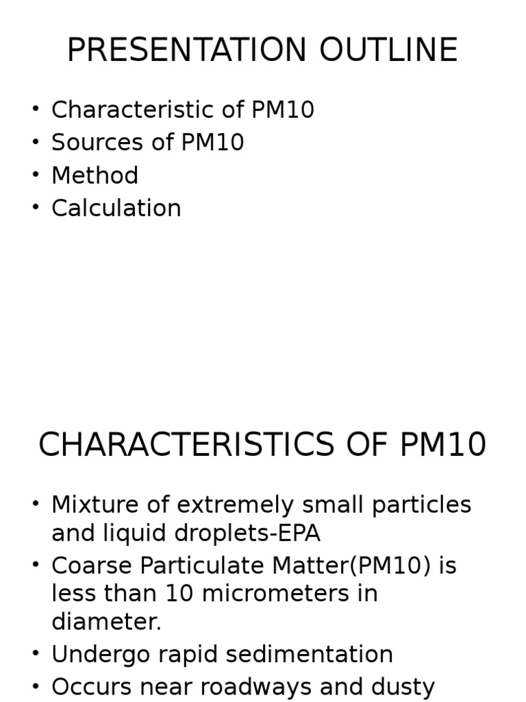 Understanding PM10 Particulates | PDF