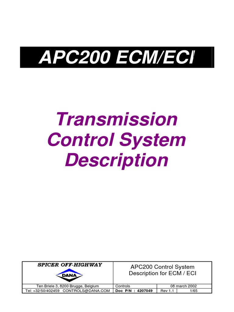 APC 200 Servicemanual | PDF | Transmission (Mechanics) | Brake
