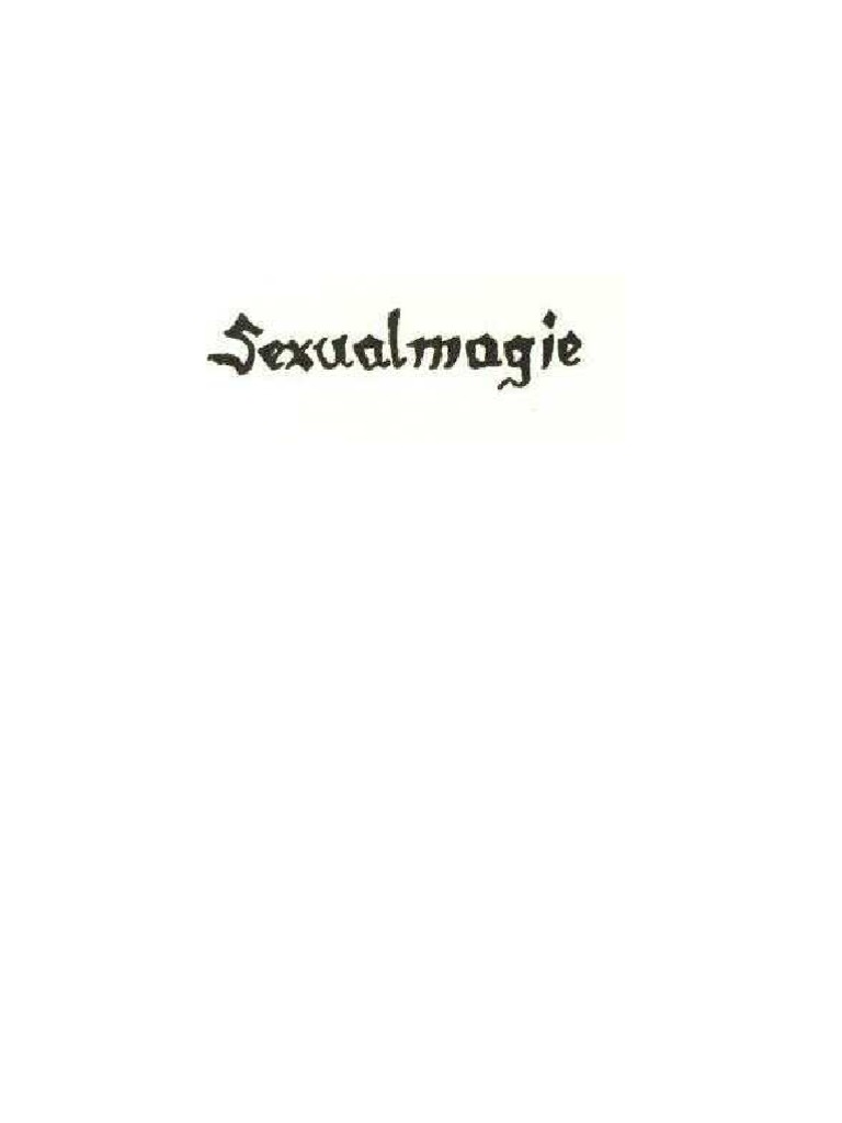 Gregor A. Gregorius - Sexualmagie | PDF
