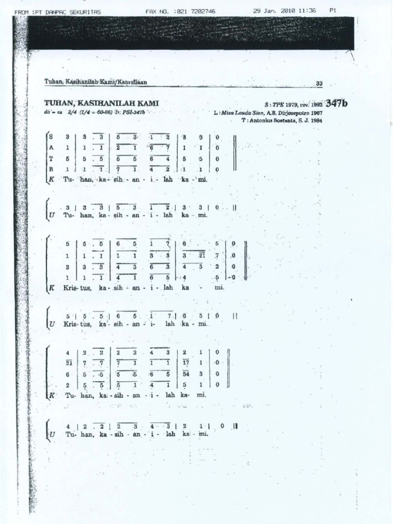 Tuhan Kasihanilah Kami (347b) | PDF
