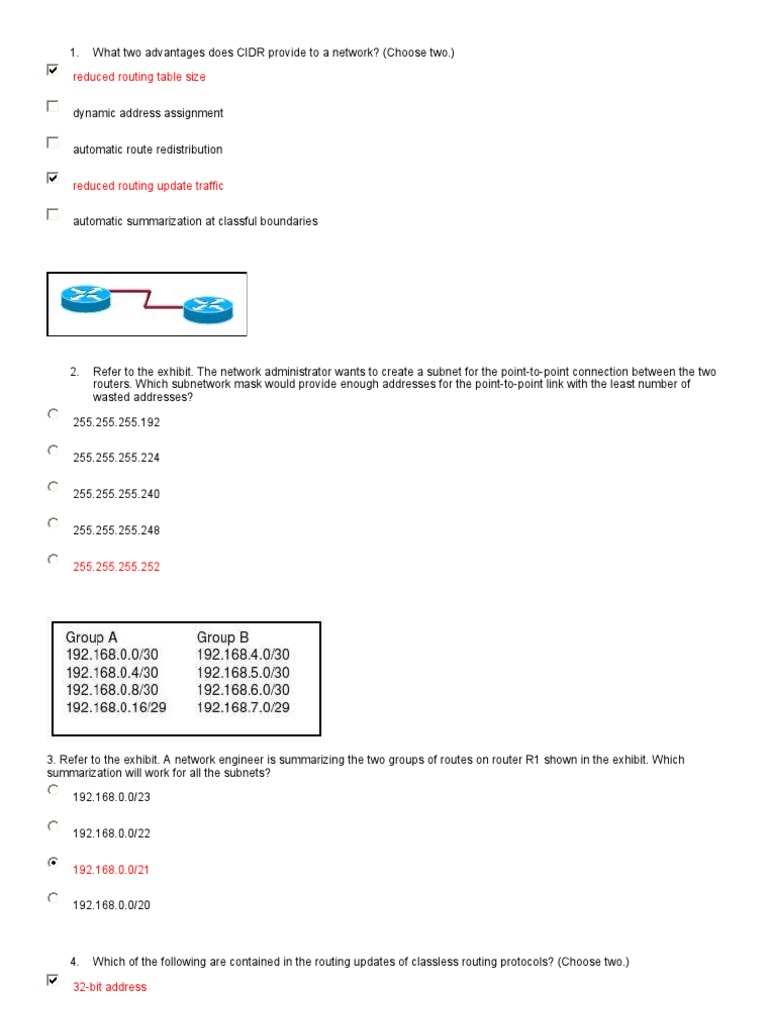 CCNA Cisco Routing Protocols and Concepts Assessment 6 | PDF