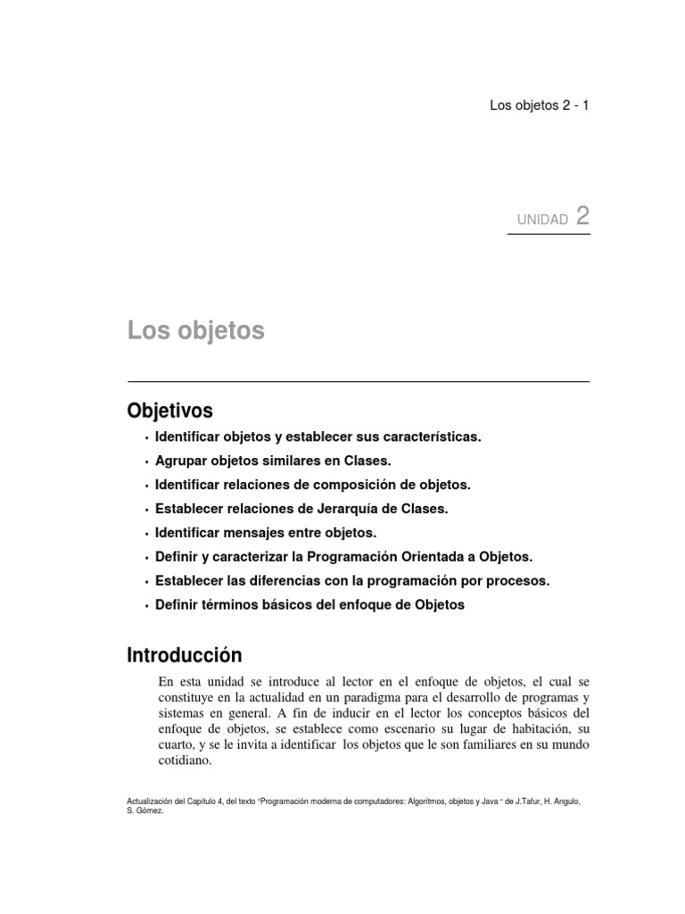 Programacion Orientada A Objetos | PDF | Objeto (informática) | Clase (Programación informática)
