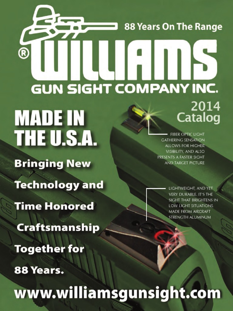 2014 - Williams Sights Catalogue | PDF | Telescopic Sight | Rifle