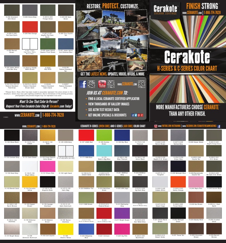 Cerakote H-Series & C-Series Colors Chart | PDF | Green | Color