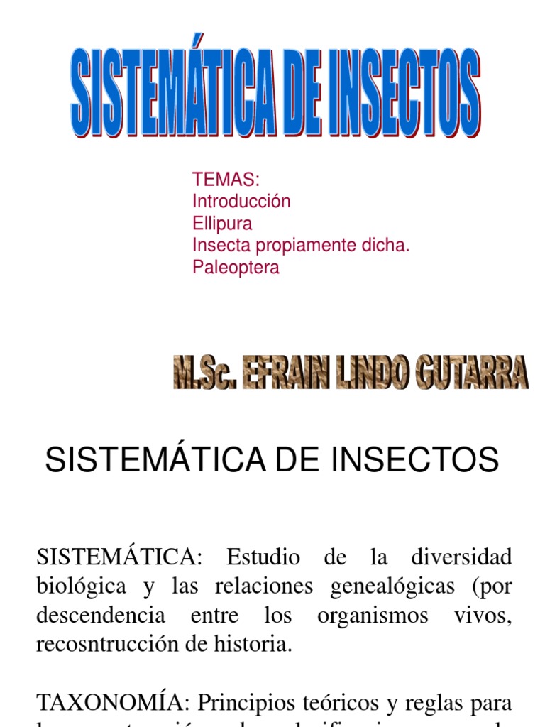 Aptera Paleoptera | PDF | Taxonomía (biología) | Taxón