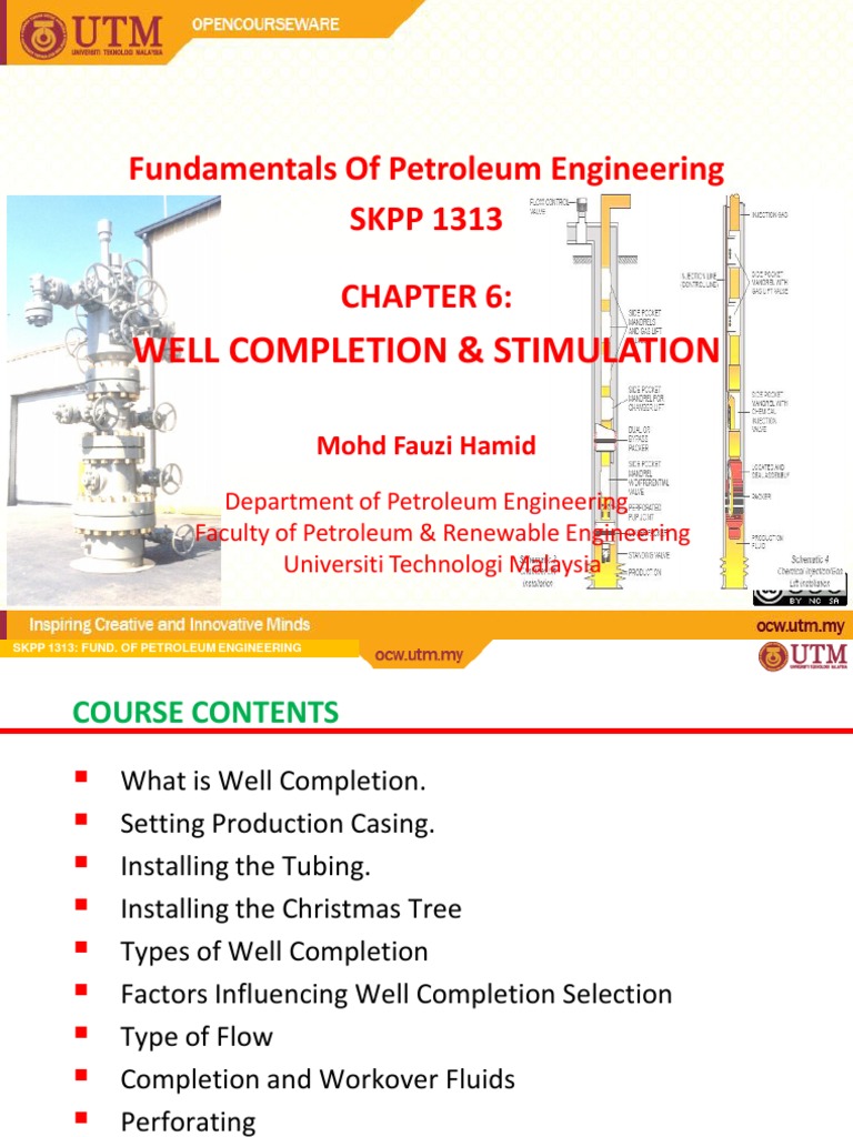 Chapter 6-Well Completion UTM | PDF | Casing (Borehole) | Geotechnical ...
