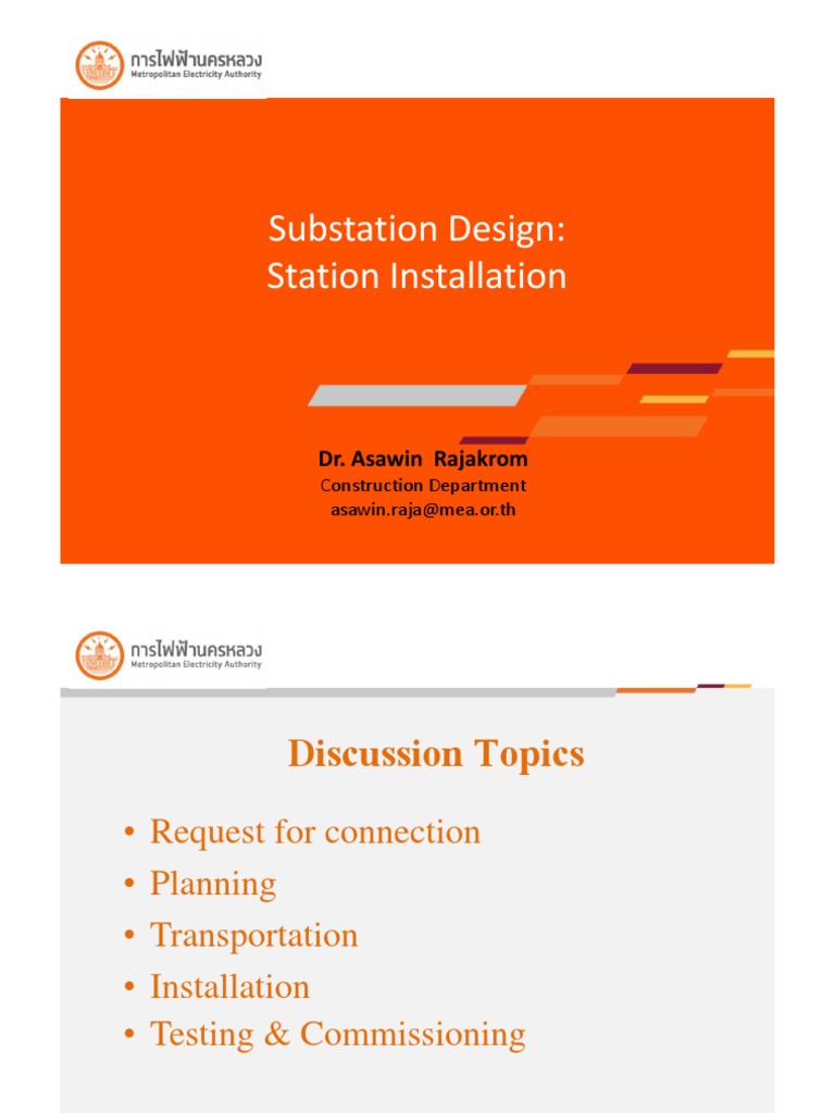 Substation Design-Substation Installation | PDF | Electrical Substation ...