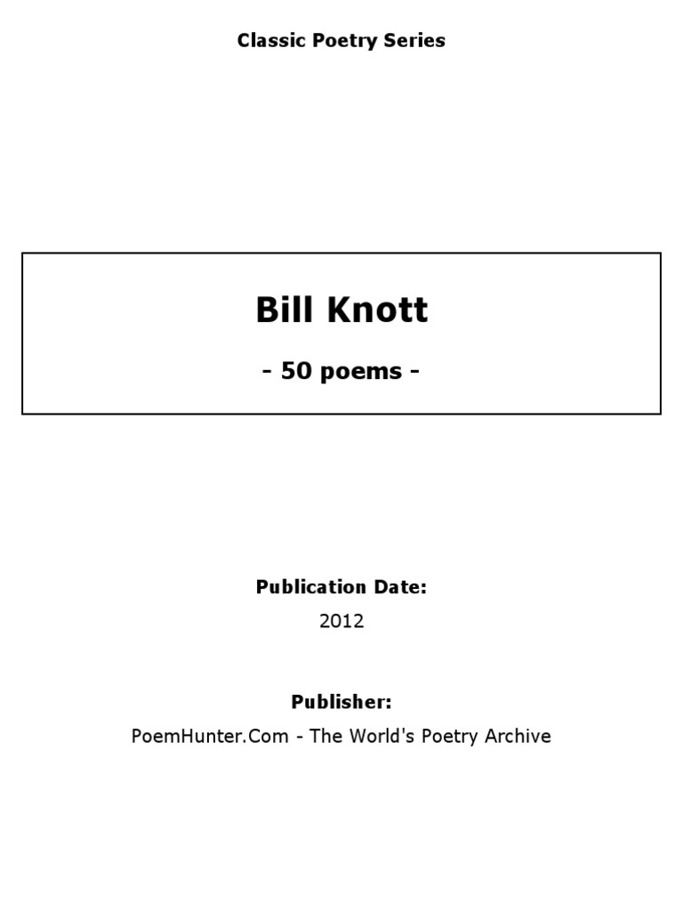 Bill Knott - Poems | PDF | Nature