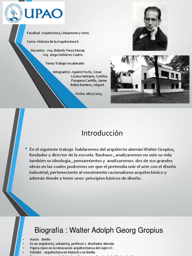 Walter Adolph Georg Gropius | PDF | Diseño