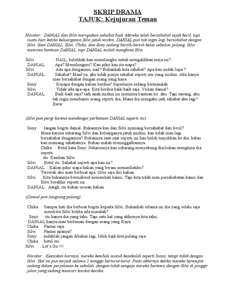 Skrip Drama | PDF