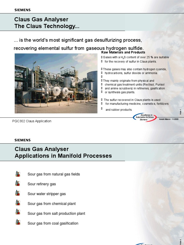 Claus Process (Tail Gas Application) | PDF | Physical Chemistry ...