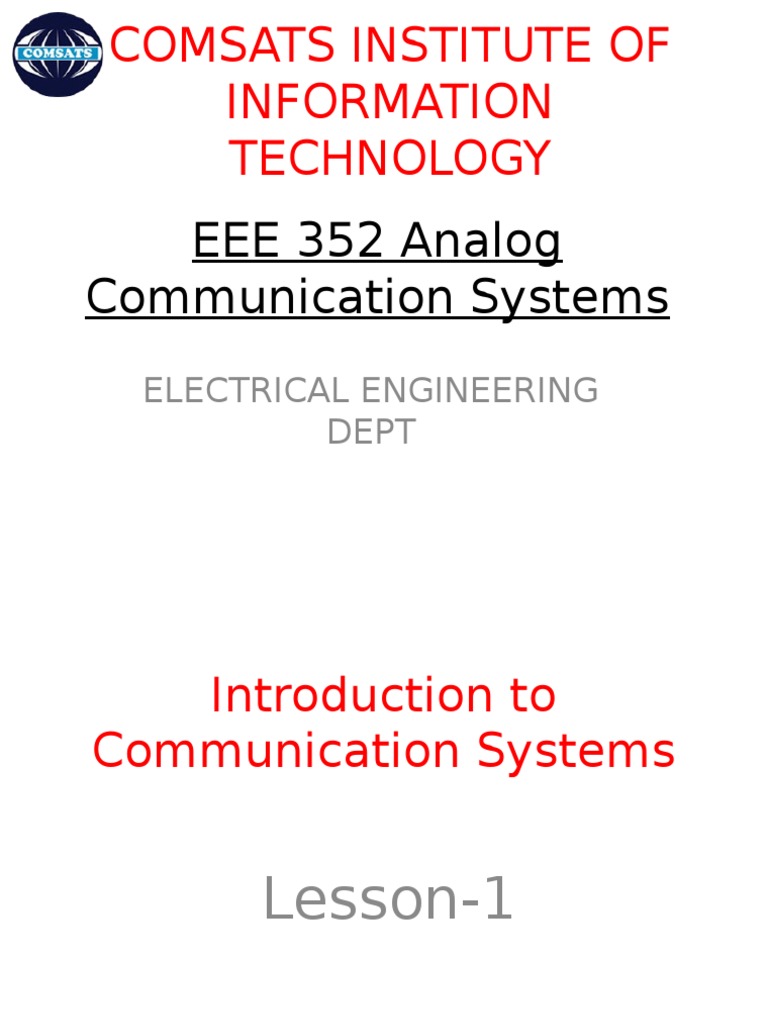 Analog Communication Systems | PDF | Modulation | Signal To Noise Ratio