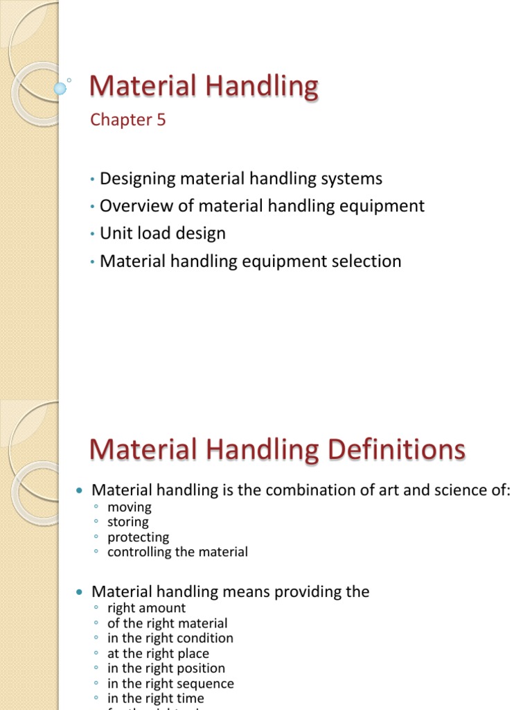 Material Handling Systems | PDF | Manufactured Goods | Economic Sectors