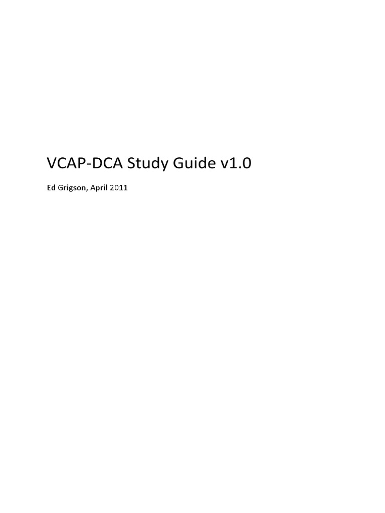 VCAP Study Guide - Published Version PDF | PDF | Computer Networking | Data Transmission
