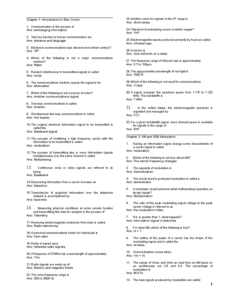 Frenzel Q and A | PDF | Frequency Modulation | Detector (Radio)
