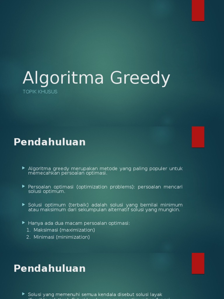 Algoritma Greedy | PDF