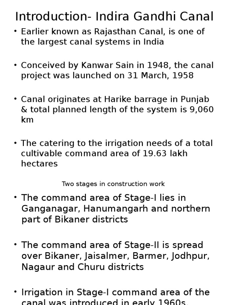Indira Gandhi Canal Project